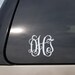 Rocking Chair Monogram Decals Set of 2 by ElevateYourDecor