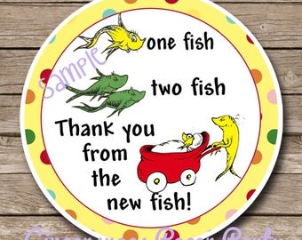 Instant Download - Dr Seuss Baby Shower Party Favor Tags - Print at ...