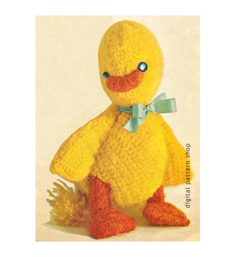 Crochet Duck Pattern Stuffed Toy Duck Crochet Pattern Mohair