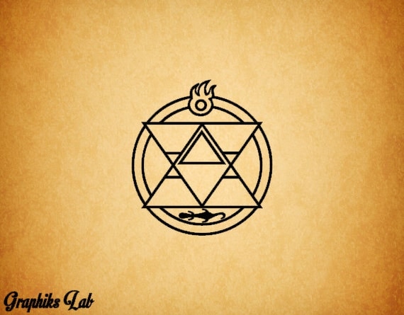 Flame Alchemy Transmutation Circle FMA Vinyl Decal