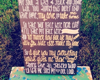 Items similar to Custom Song Lyric Typography Art Print - Customize ...