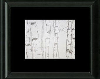 Popular items for birch tree drawing on Etsy