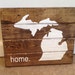 Michigan home sign wood wall art
