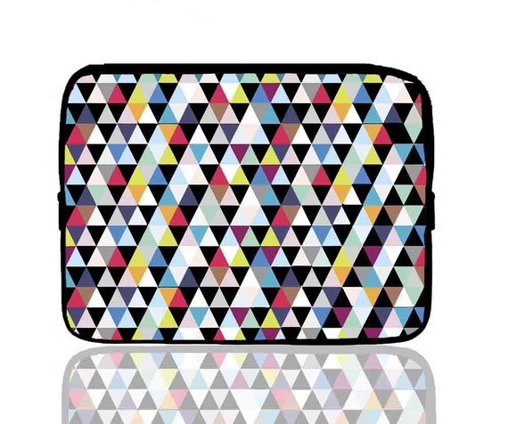 Triangle Pattern Laptop Sleeve Monogram Laptop Laptop Case