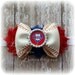 PHILADELPHIA PHILLIES leather baseball headband/hair clip red