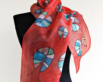 Joan Miro scarf. Hand painted shawl wrap with by AHouseAtelier