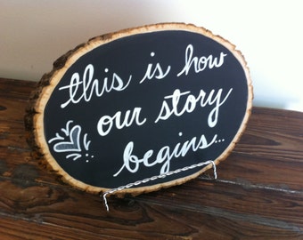 Our story sign | Etsy