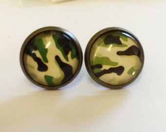 Army earrings | Etsy