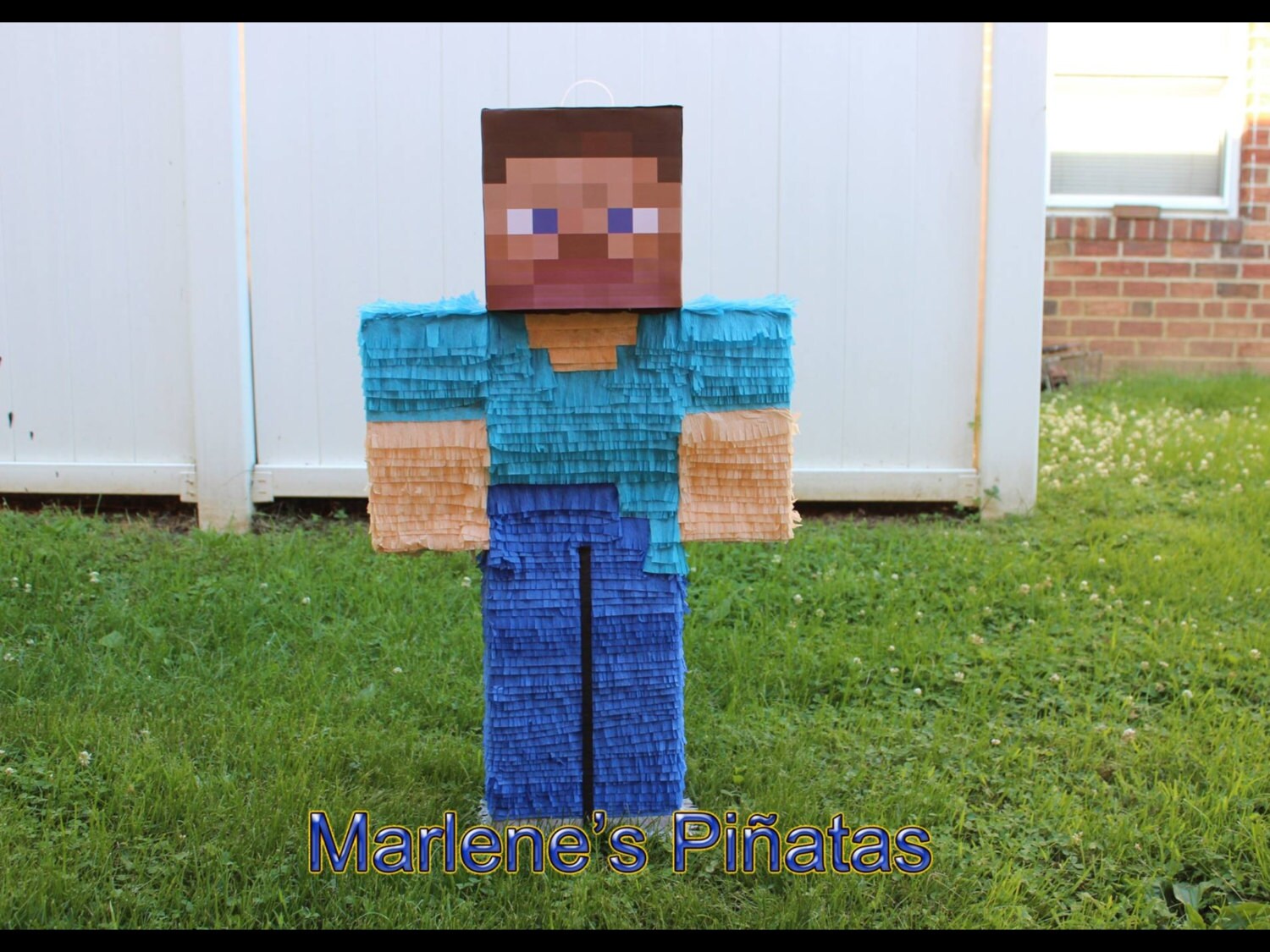 Minecraft Party Steve OR Herobrine Pinata by Marlenespinatas