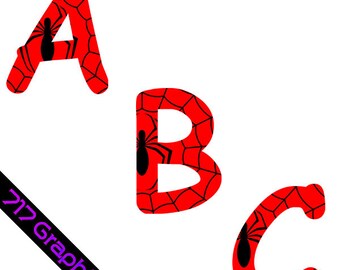 Spiderman alphabet | Etsy