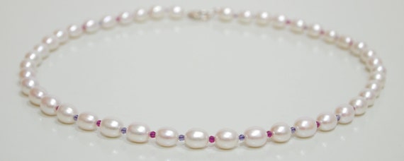 Oval Freshwater Pearl And Swarovski Crystal By Nanyaonline On Etsy