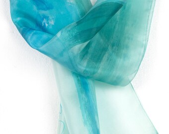 Popular items for teal scarf on Etsy