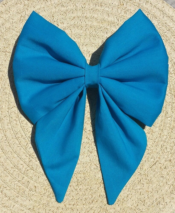 Items similar to Large Blue Mermaid Cosplay Hair Bow, Cosplay Bow ...