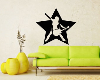 Unique rock star decal related items | Etsy