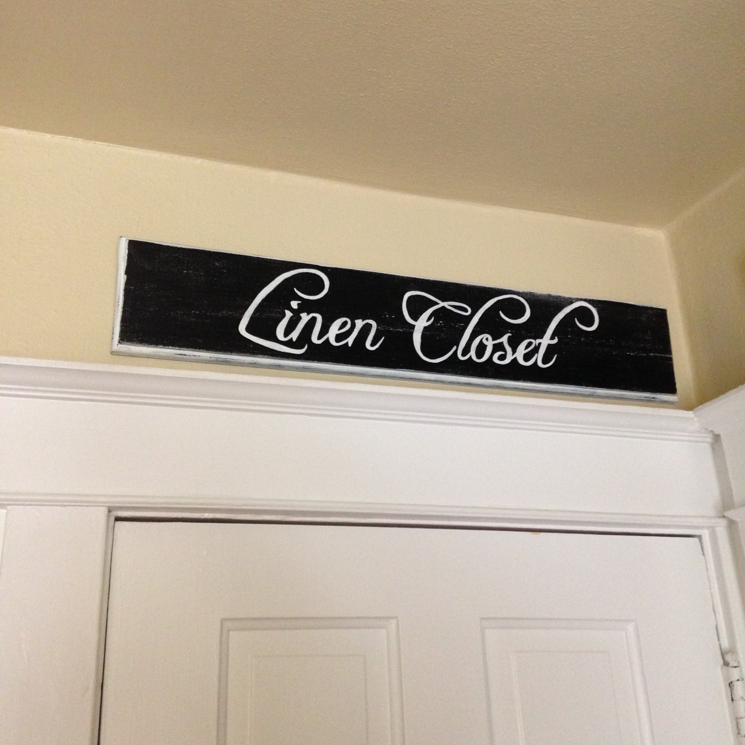 Custom Linen Closet Distressed Wall Sign