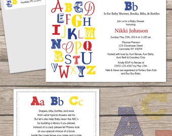 Abc invitation | Etsy