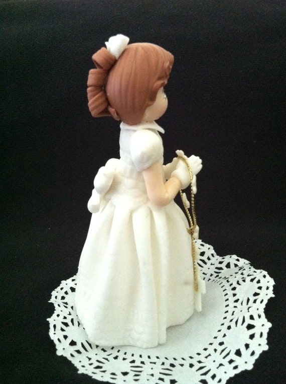 First Communion Girl Cake Topper Baptism Cake by PartyFavorsMiami