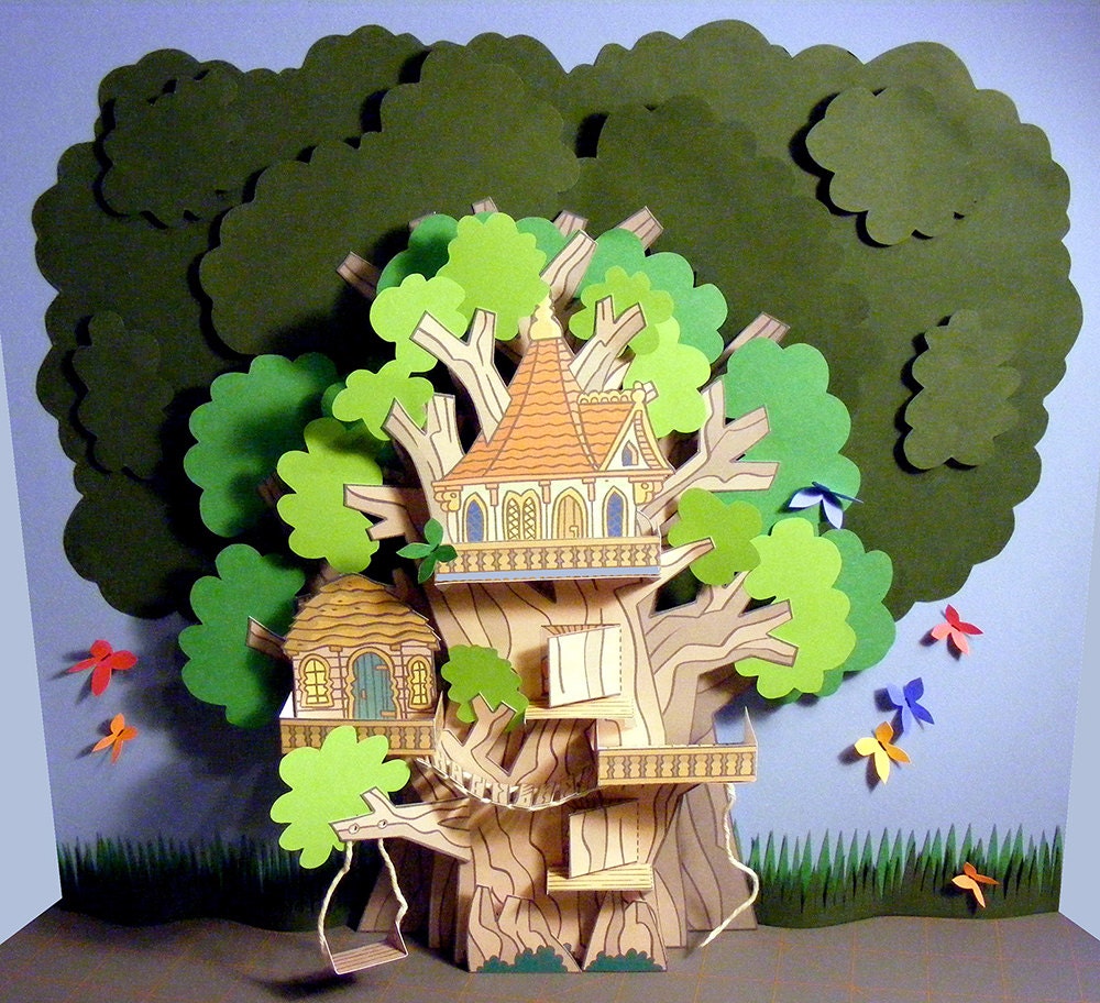 Built a Paper Tree House. Instant download.