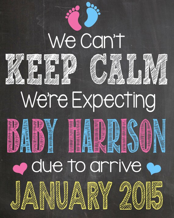 Items similar to Keep Calm Pregnancy Announcement on Etsy