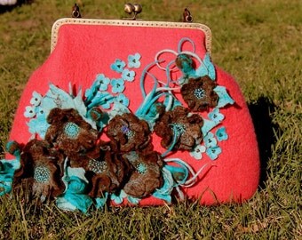 Felted wool purse | Etsy