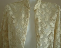 Popular items for vintage lace jacket on Etsy