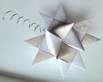 8" Christmas Tree Topper Origami Star