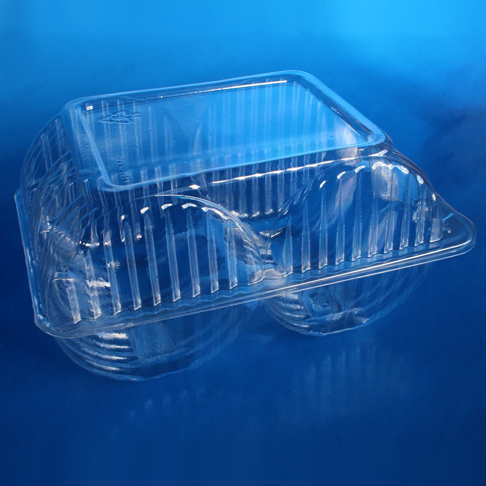 Donut Container . Clear Plastic . Disposable Bakery Box