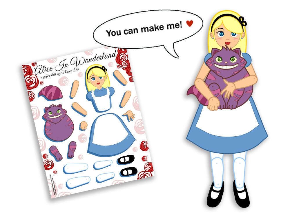 PDF Alice in Wonderland Paper Doll