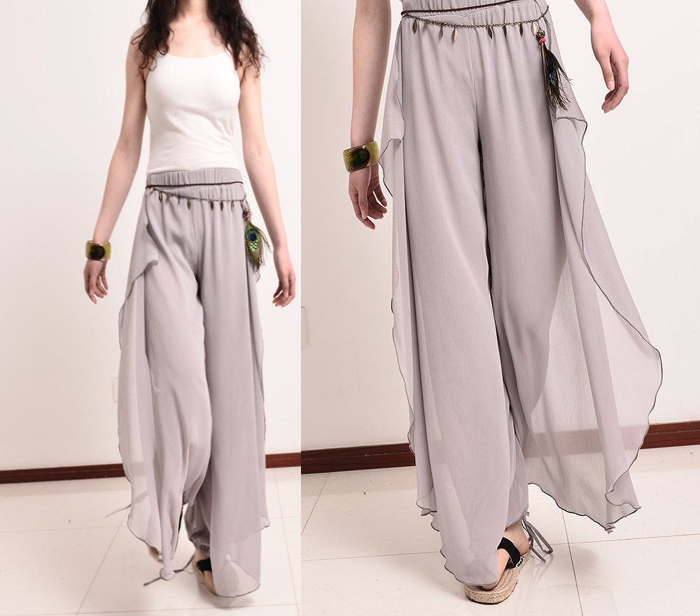 Beyond Time Pleated Chiffon Skirt Pants K5101