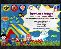 Unique superhero pool party related items | Etsy