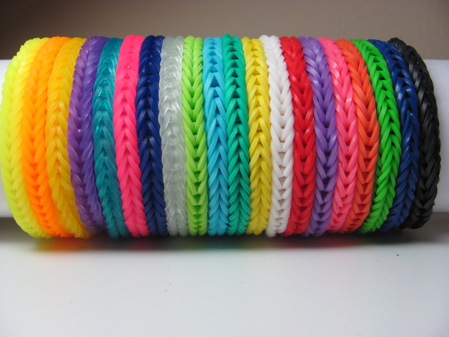 Rainbow Loom Bracelet Fishtail Pattern Solid Colors You Choose