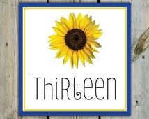 Unique sunflower signs related items | Etsy