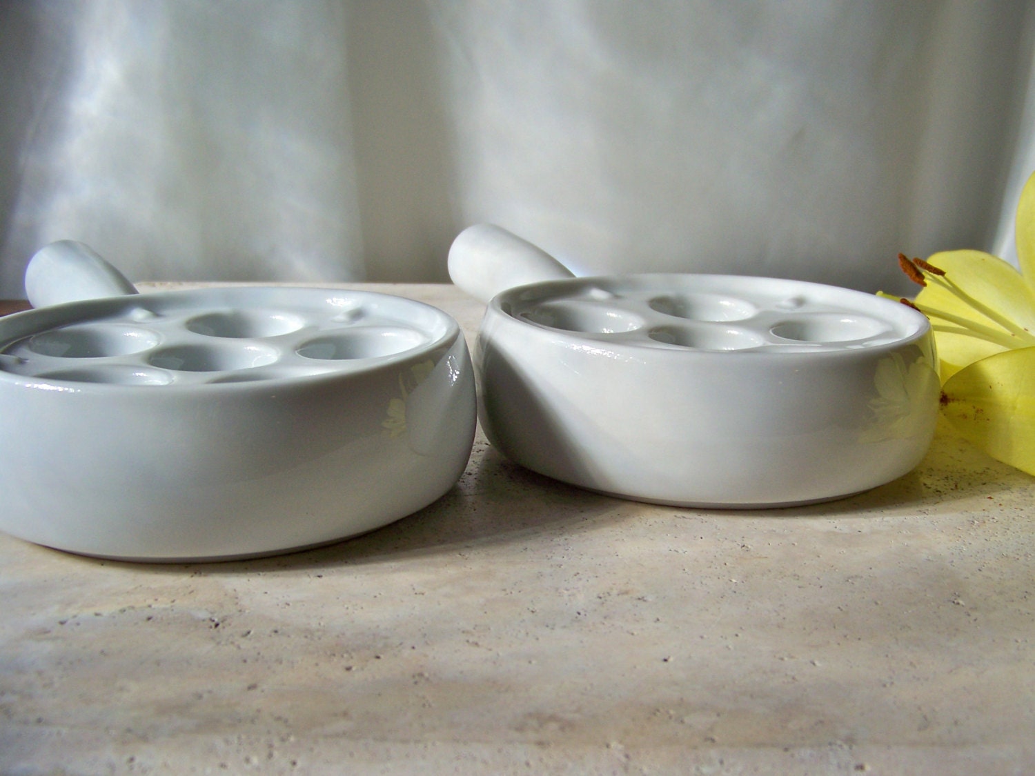 Vintage Porcelain Escargot Pans Escargot Preparations Pan France ...