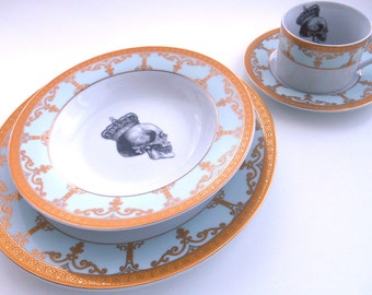 Popular items for skull dinnerware on Etsy