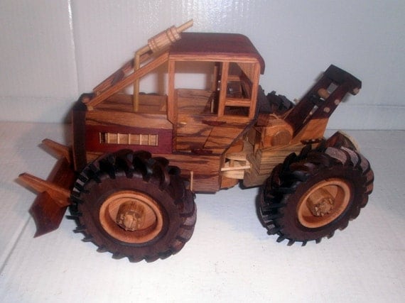 Deluxe Log Skidder Handcrafted Wooden