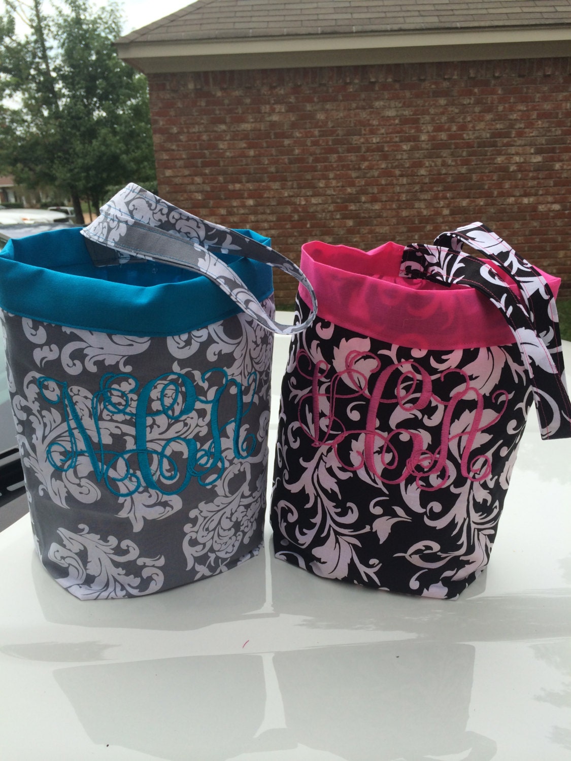 Car trash bag Custom made in any color or print grey or