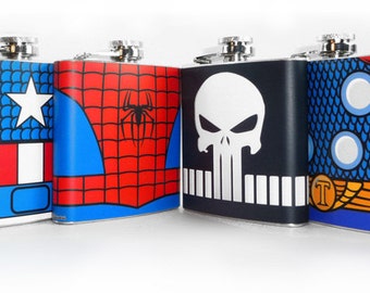 Popular items for superhero flask on Etsy