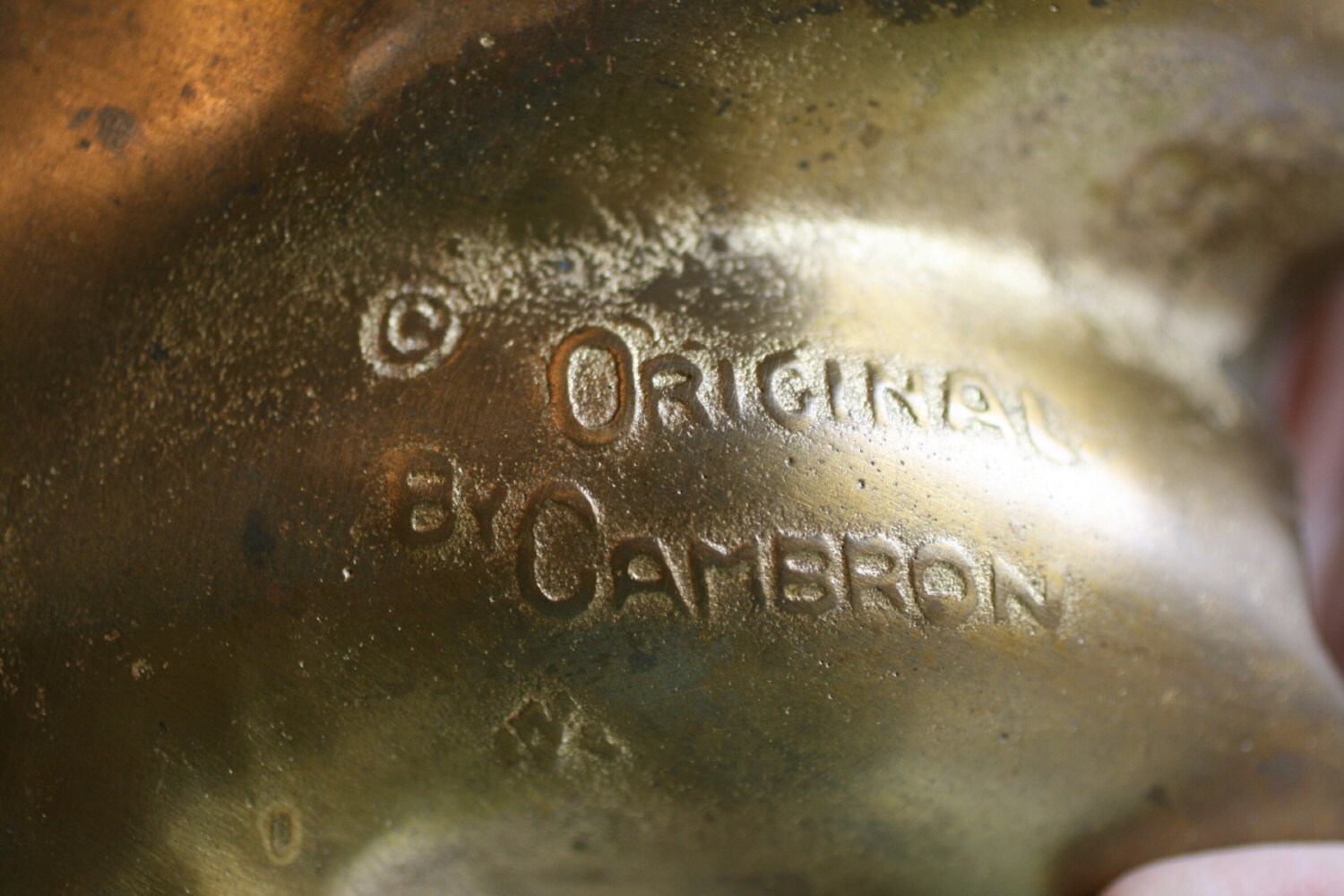 Vintage CAMBRON Brass Leaf Solid Brass Leaf Plate.