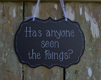 Hand Painted Wooden Cottage Chic Wedding Sign / Ring Bearer Sign ...