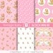 Pink Digital Paper Baby Digital Paper Pack Baby by blossompaperart