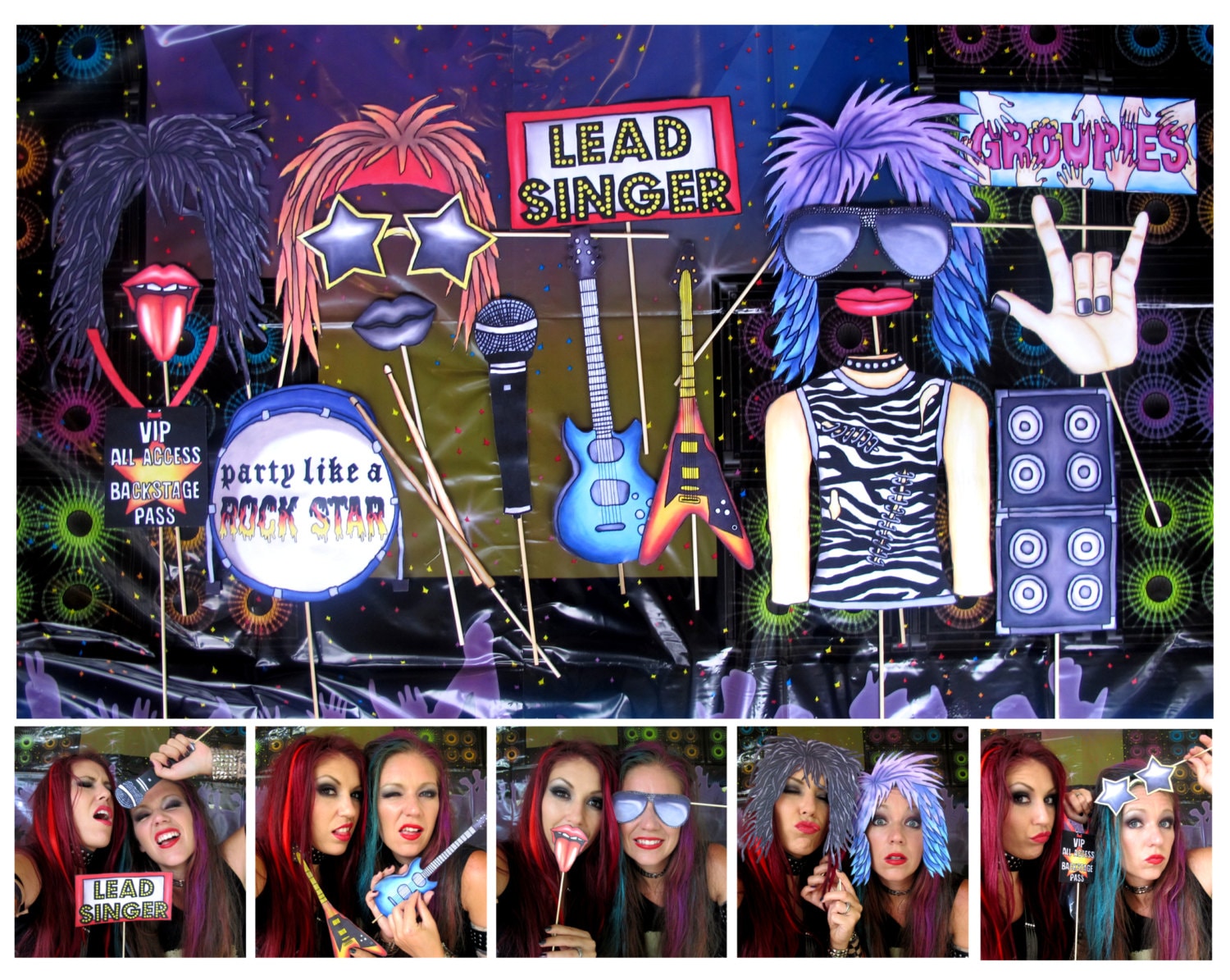 Rock Star photo booth props perfect for your music idol