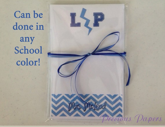 Items similar to Personalized School Color notepad Teacher notepad ...