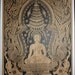 Thai traditional art of Hand Of The Buddha by printing on
