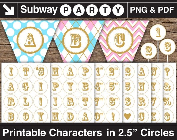 Printable Gold Alphabet Letters & Numbers in 2.5