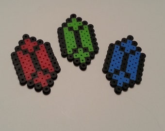 Legend of Zelda Rupee Bead Sprites | Rupees | 8 bit art | retro