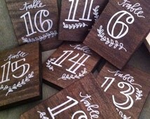 Popular items for custom table numbers on Etsy