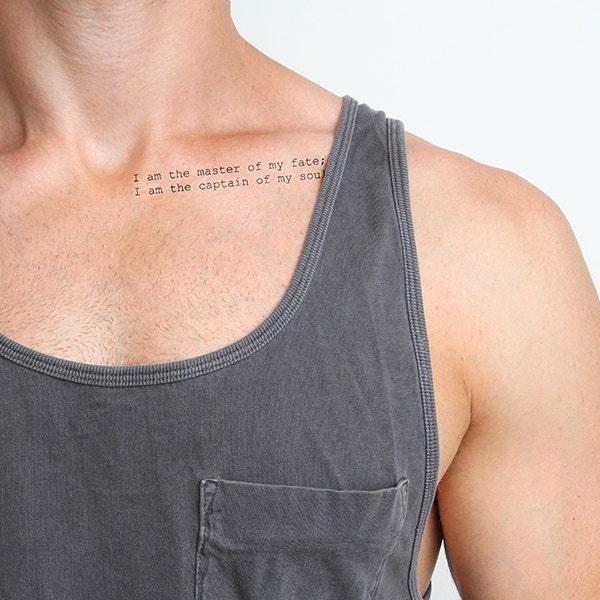 Invictus Temporary Tattoo Set of 2