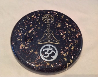 Large Orgone ASG charging disc with a Flower by SedonaOrgoneVortex