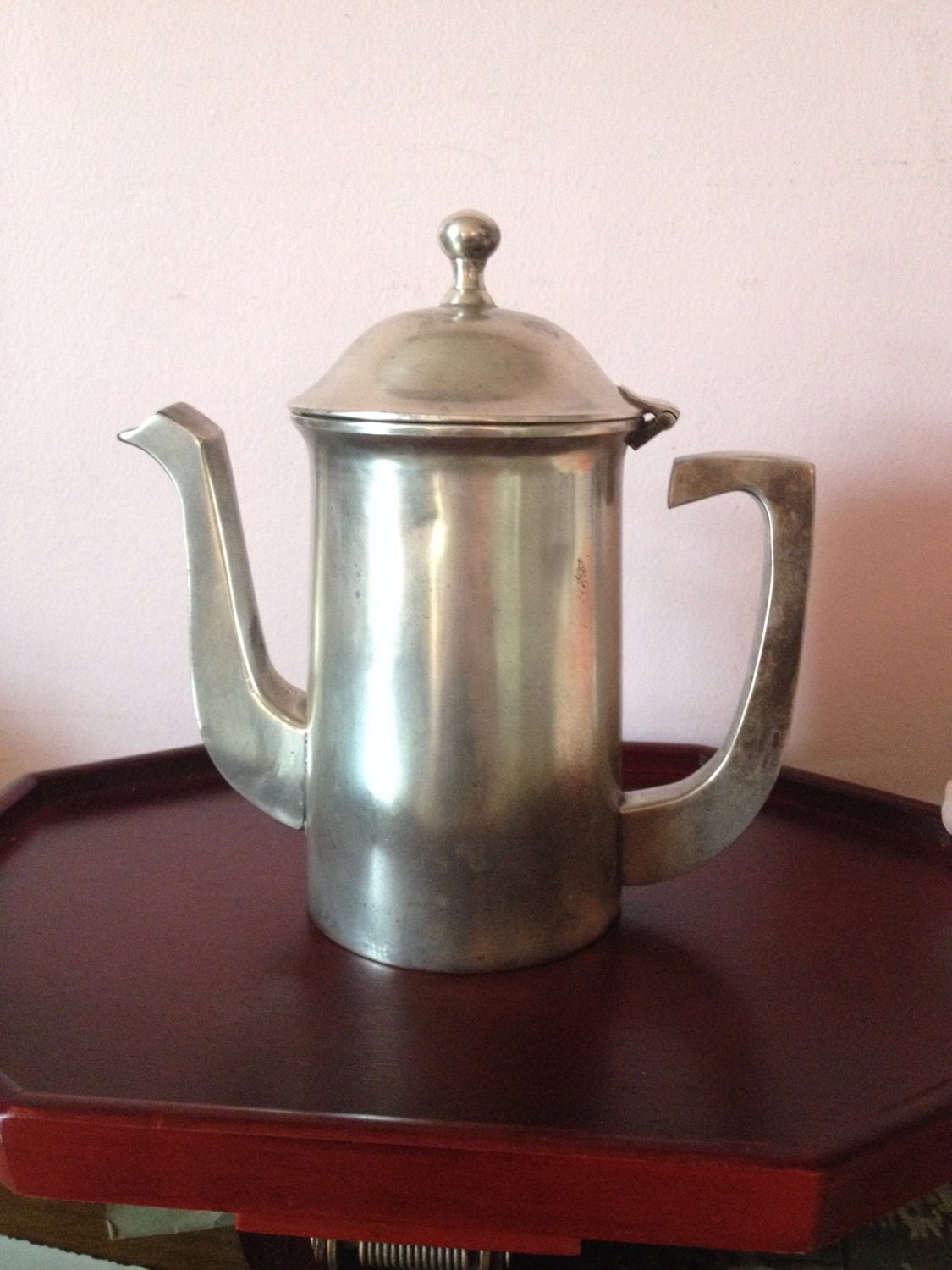 Heavy thick Metal Fancy Art Nouveau Tea Pot or Coffee Pot, Unique, Mid ...