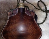 Items similar to Medieval leather bottle /LARP on Etsy